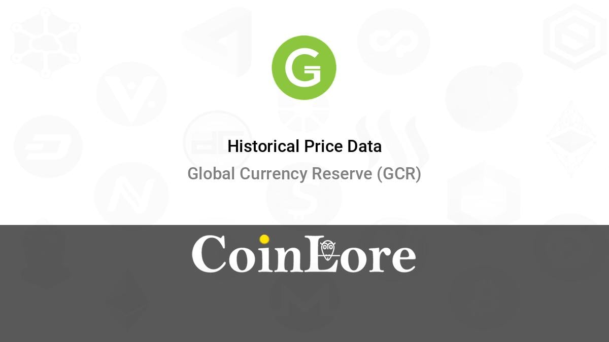 Global Currency Reserve (GCR) Historical Prices | CoinLore