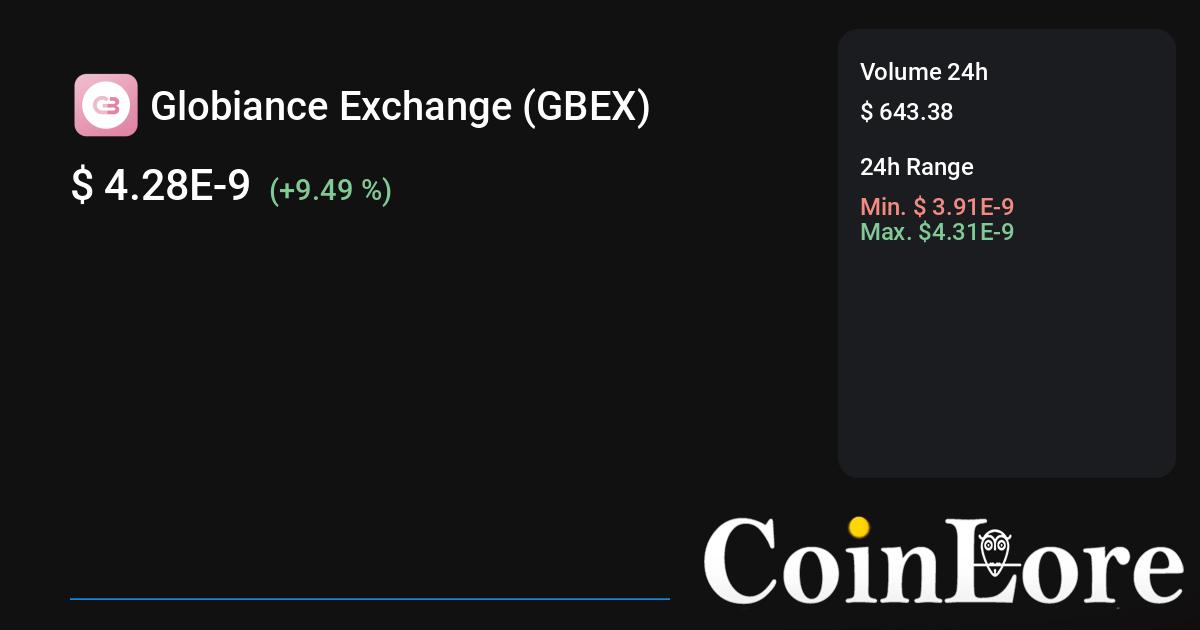 Globiance Exchange Price, Chart, Market Cap, GBEX Coin Essentials ...