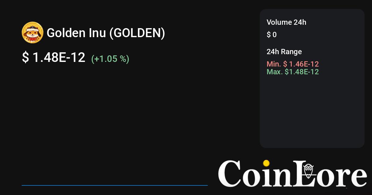Golden Inu Price, Chart, Market Cap, GOLDEN Coin Essentials | CoinLore