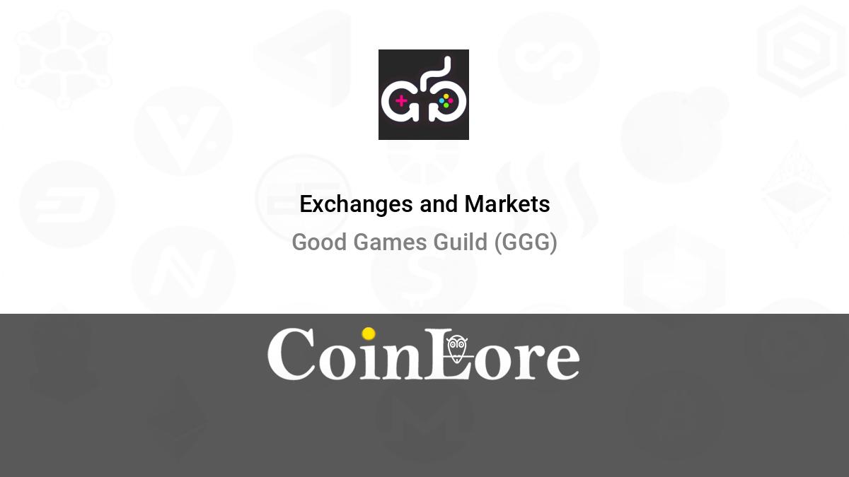 Good Games Guild (GGG) Exchanges - Where to Buy,Sell,Trade | CoinLore