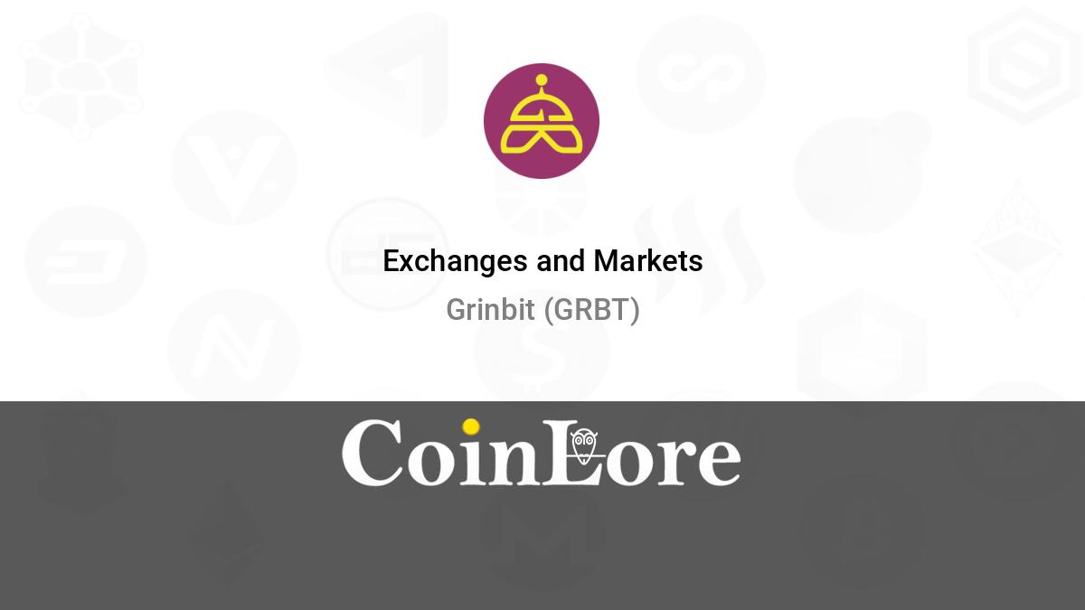 Grinbit (GRBT) Exchanges - Where to Buy,Sell,Trade | CoinLore