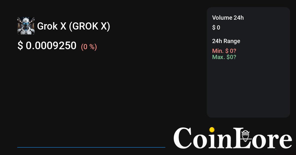 Grok X Price, Chart, Market Cap, GROK X Coin Essentials | CoinLore