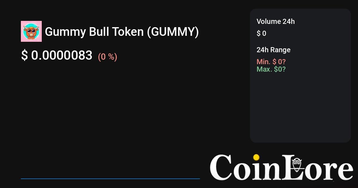 Gummy Bull Token Price, Chart, Market Cap, GUMMY Coin Essentials | CoinLore