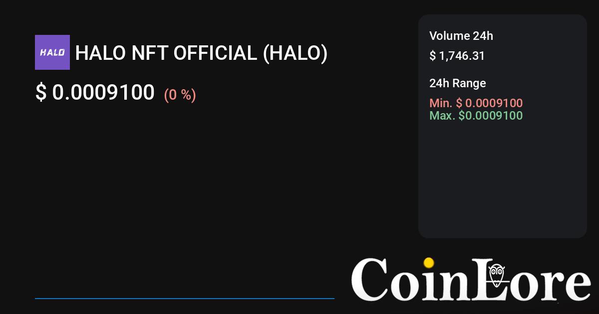 HALO NFT OFFICIAL Price, Chart, Market Cap, HALO Coin Essentials | CoinLore