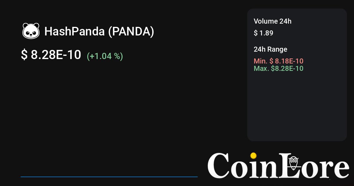 HashPanda Price, Chart, Market Cap, PANDA Coin Essentials | CoinLore