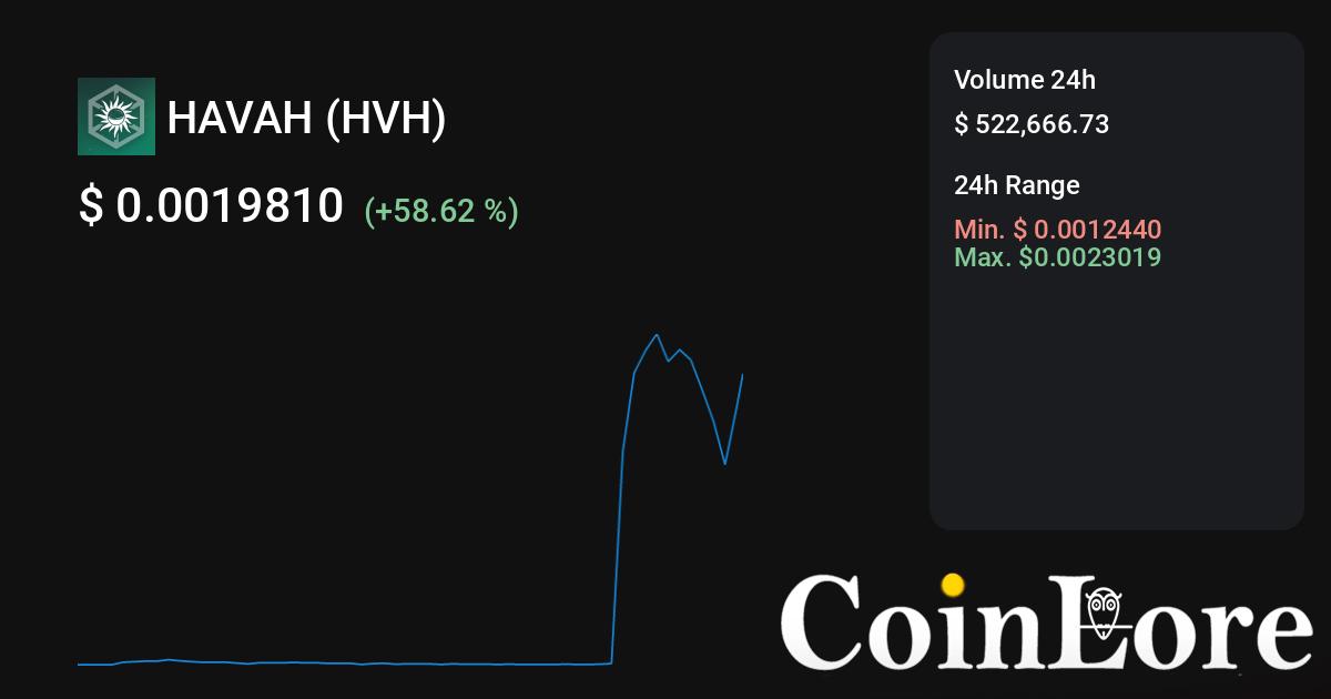 HAVAH Price, Chart, Market Cap, HVH Coin Essentials | CoinLore