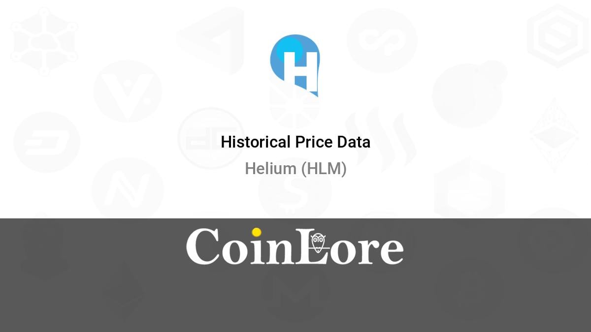 Helium (HNT) Historical Prices | CoinLore