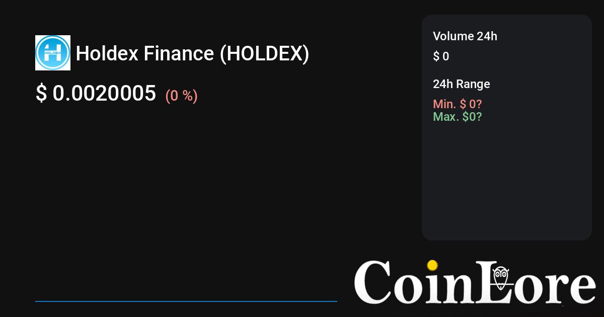HOLDEX FINANCE PRICE TODAY HOLDEX TO USD LIVE PRICE MARKETCAP visual data 7