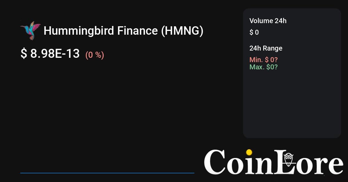 Hummingbird Finance Price, Chart, Market Cap, HMNG Coin Essentials ...