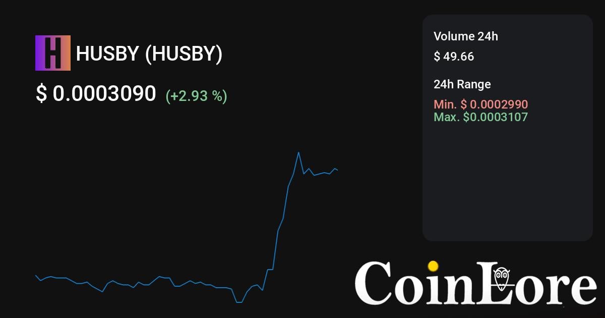 HUSBY 价格, 图表, HUSBY 完整货币资讯/指标 | CoinLore