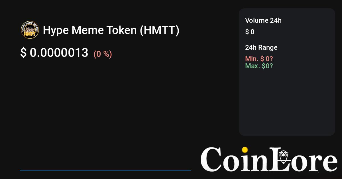 Hype Meme Token Price, Chart, Market Cap, HMTT Coin Essentials | CoinLore