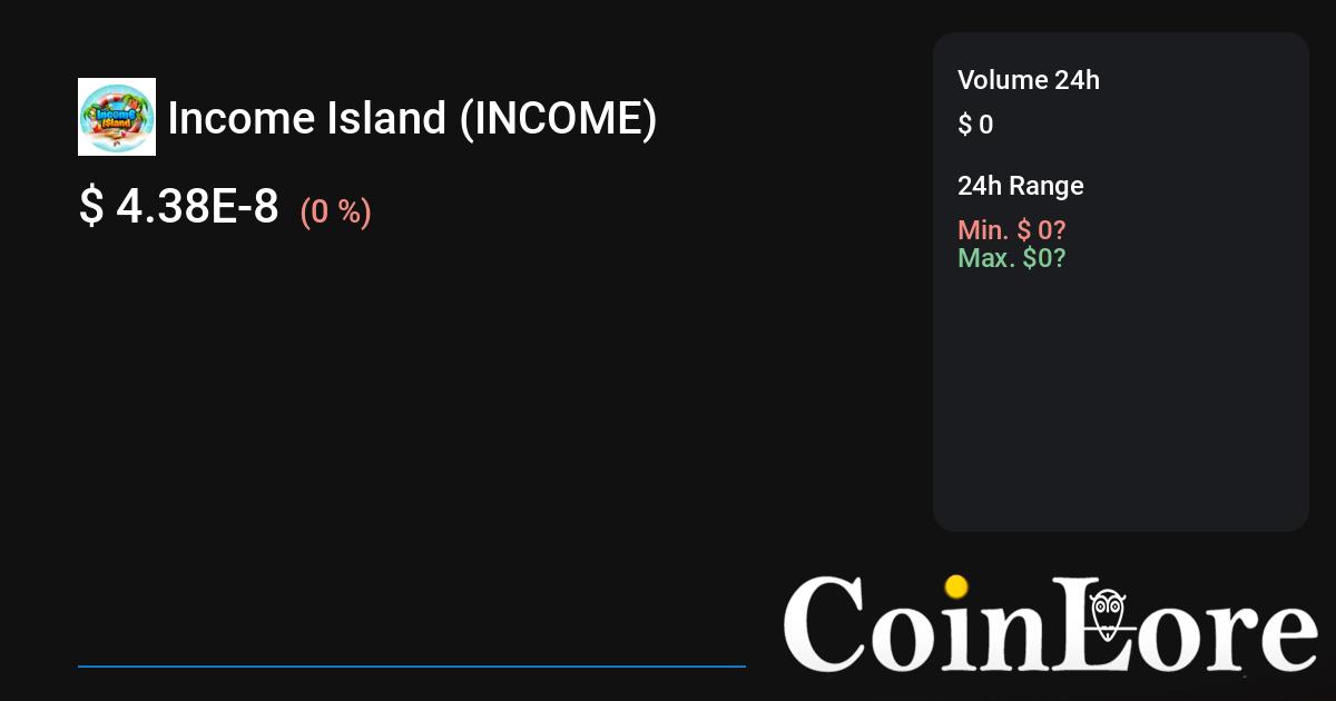 Income Island Price, Chart, Market Cap, INCOME Coin Essentials | CoinLore