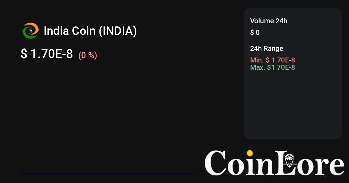 India Coin Price, Chart, Market Cap, INDIA Coin Essentials | CoinLore