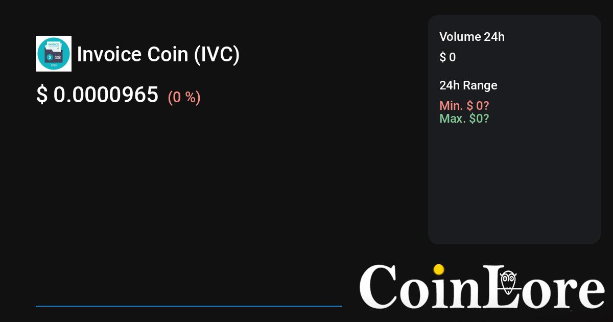 Invoice Coin Price, Chart, Market Cap, IVC Coin Essentials | CoinLore