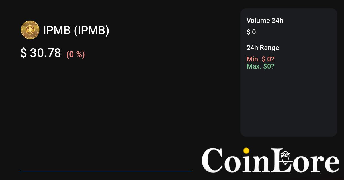 IPMB Price, Chart, Market Cap, IPMB Coin Essentials | CoinLore