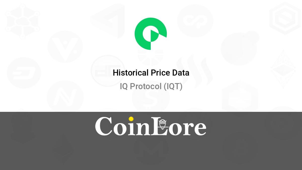 Iq Protocol Iqt Historical Prices Coinlore 3173