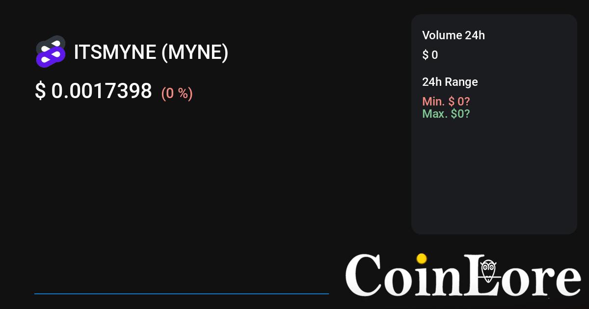 ITSMYNE Price, Chart, Market Cap, MYNE Coin Essentials | CoinLore