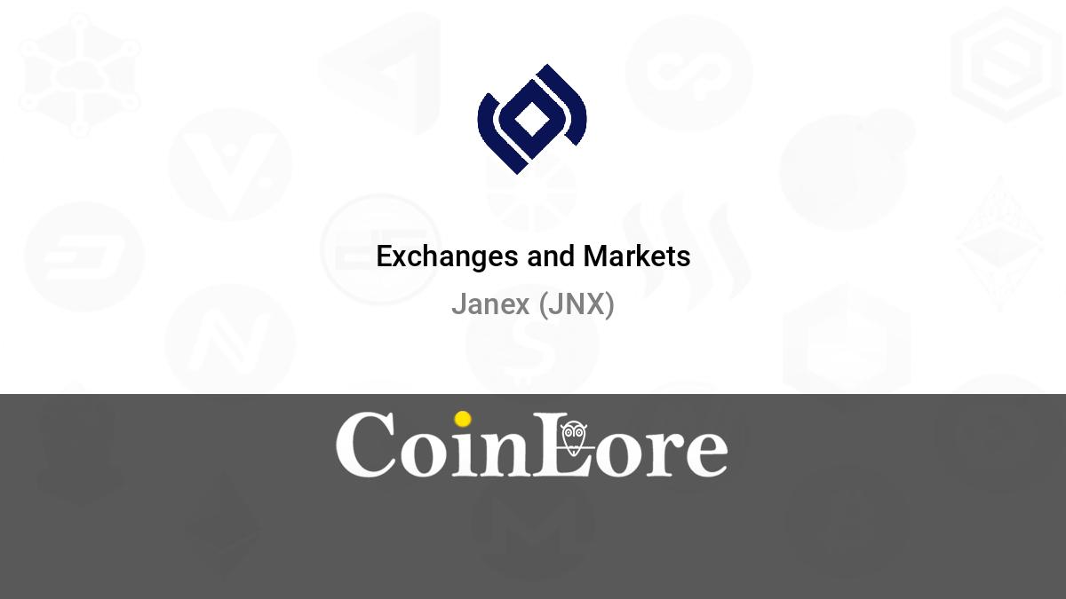 Janex (JNX) Exchanges - Where to Buy,Sell,Trade | CoinLore