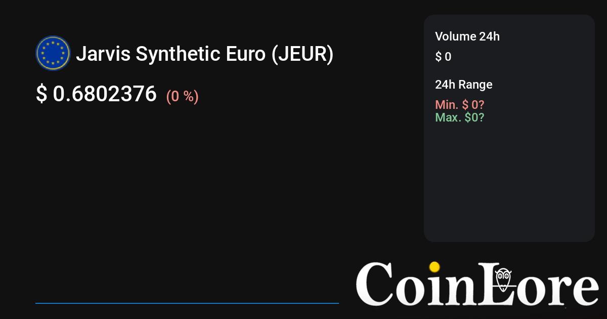 Jarvis Synthetic Euro Price, Chart, Market Cap, JEUR Coin Essentials ...