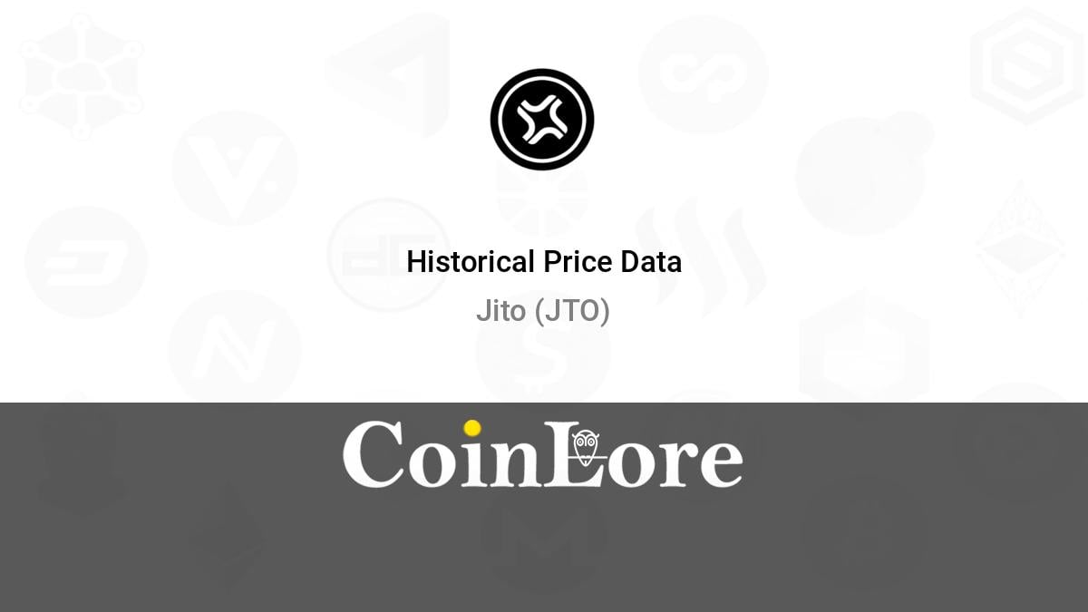 지토 (JTO) 역사적인 가격 | CoinLore