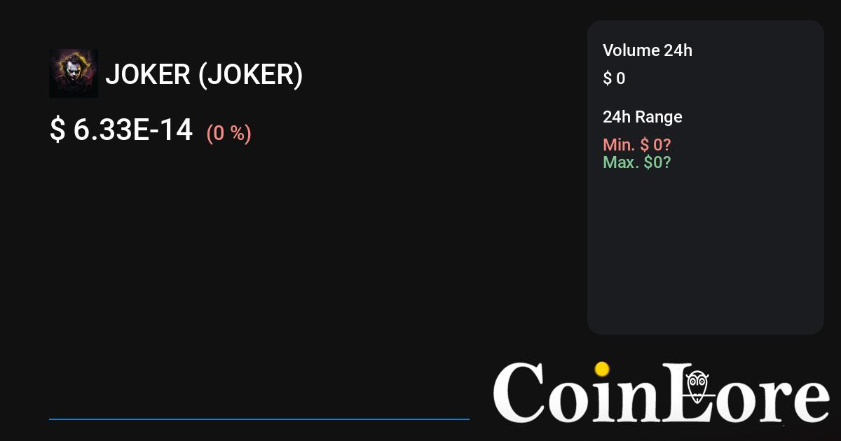 JOKER Price, Chart, Market Cap, JOKER Coin Essentials | CoinLore