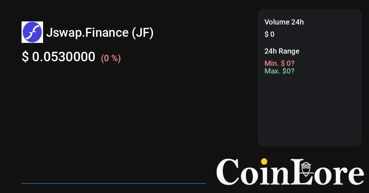 Jswap.Finance Price, Chart, Market Cap, JF Coin Essentials | CoinLore