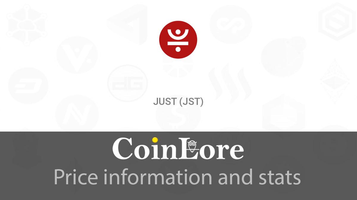 JUST Price, Chart, Market Cap, JST Coin Essentials | CoinLore