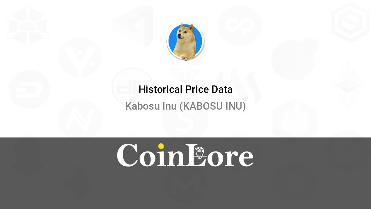 Kabosu Inu (KABOSU INU) Historical Prices | CoinLore