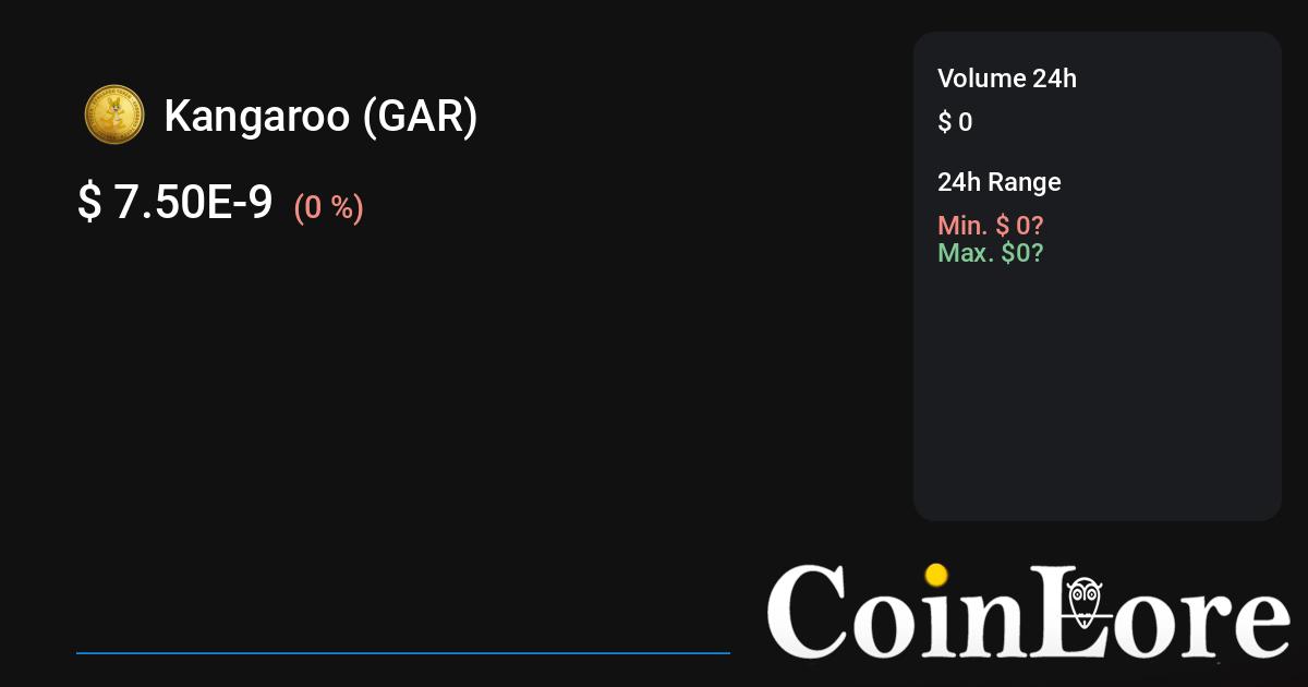 Kangaroo Price, Chart, Market Cap, GAR Coin Essentials | CoinLore