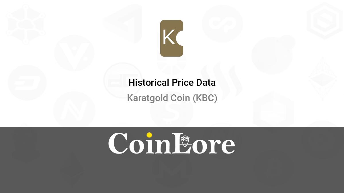 Karatgold Coin (KBC) Historical Prices | CoinLore