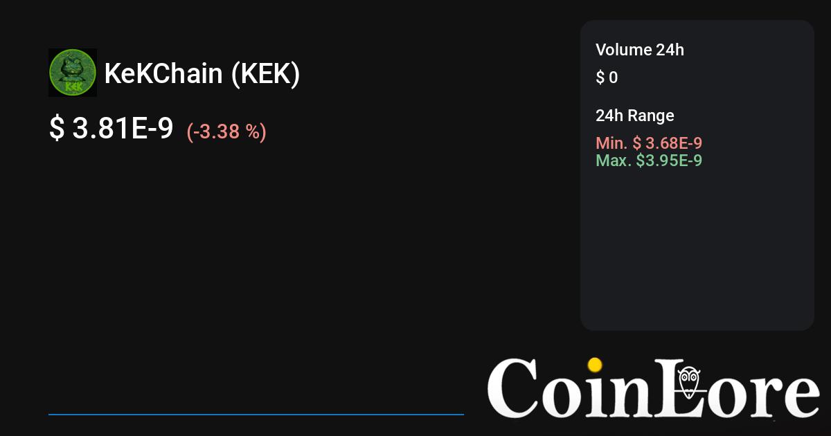 KeKChain Price, Chart, Market Cap, KEK Coin Essentials | CoinLore