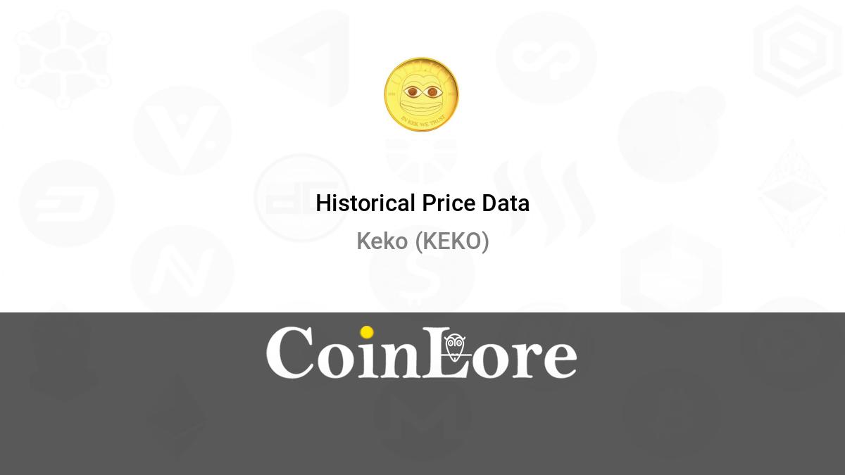 Keko (KEKO) Historical Prices | CoinLore