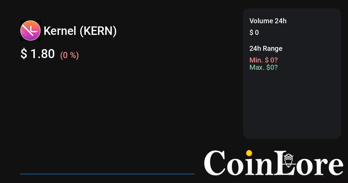 Kernel 价格, 图表, KERN 完整货币资讯/指标 | CoinLore