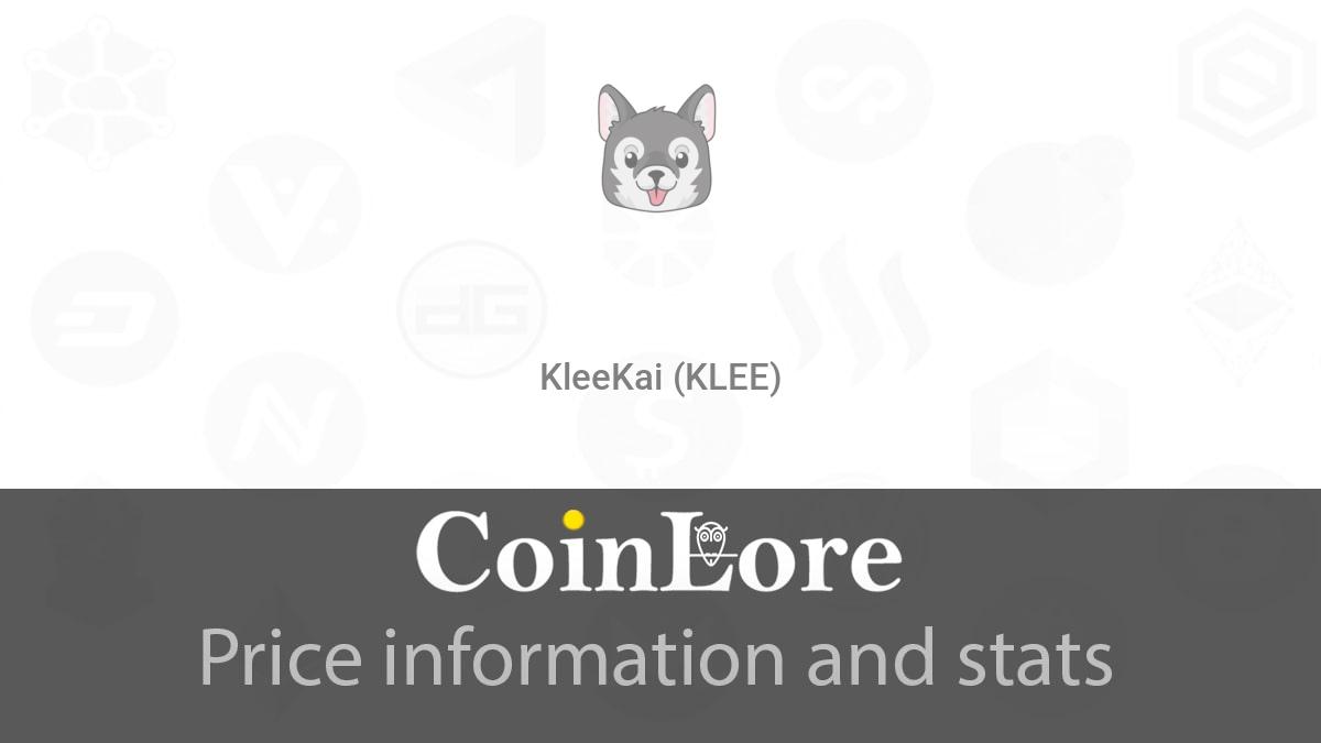 KleeKai Price, Chart, Market Cap, KLEE Coin Essentials | CoinLore