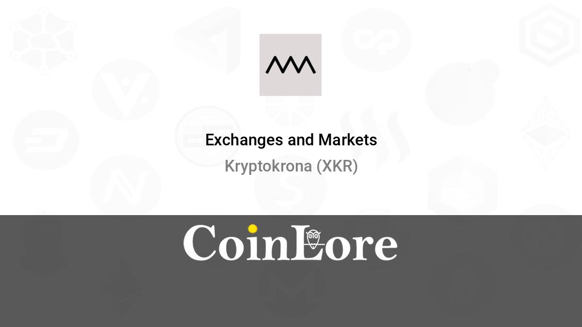 Kryptokrona (XKR) Exchanges - Where to Buy,Sell,Trade | CoinLore