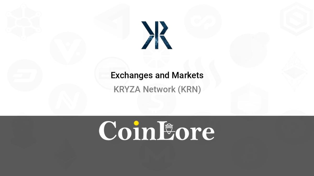 KRYZA Network (KRN) Exchanges - Where to Buy,Sell,Trade | CoinLore