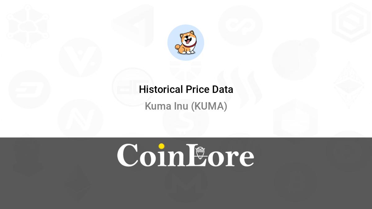 Kuma Inu (KUMA) Historical Prices | CoinLore