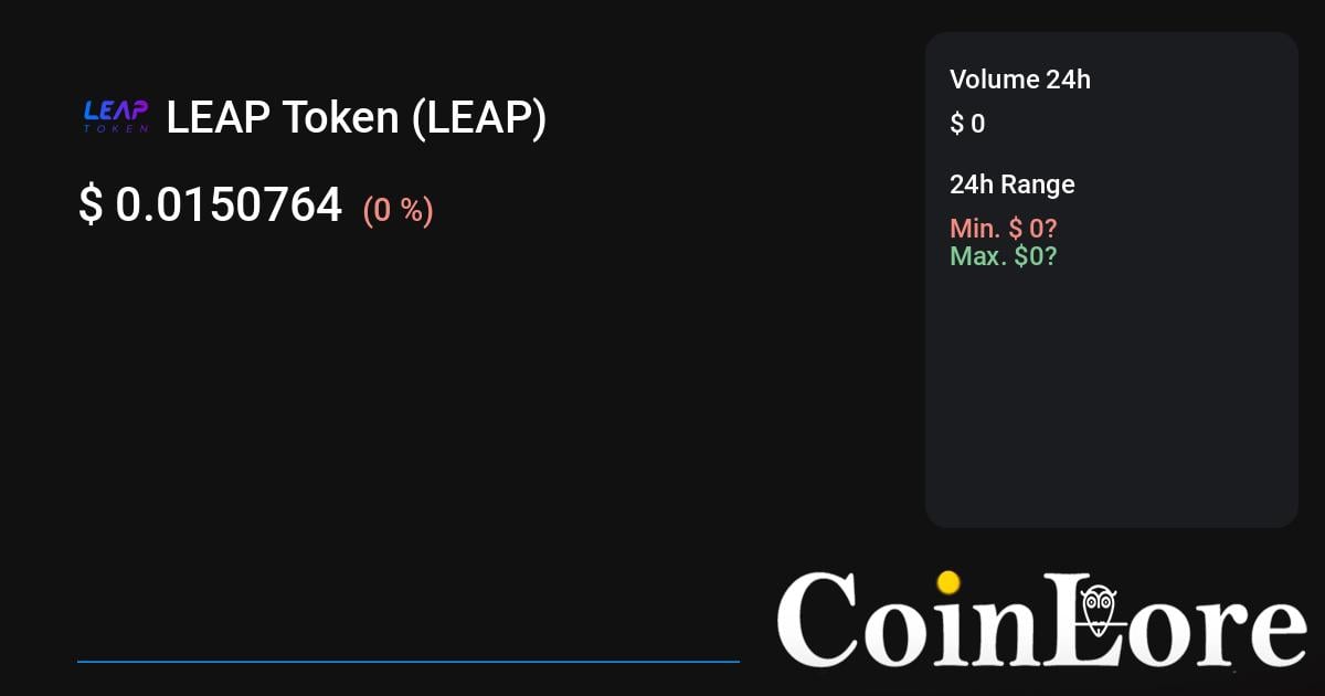 LEAP Token Price, Chart, Market Cap, LEAP Coin Essentials | CoinLore