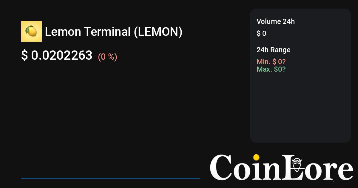 Lemon Terminal Price, Chart, Market Cap, LEMON Coin Essentials | CoinLore