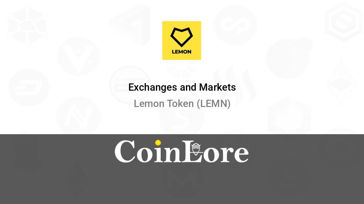 Lemon Token (LEMN) Exchanges - Where to Buy,Sell,Trade | CoinLore