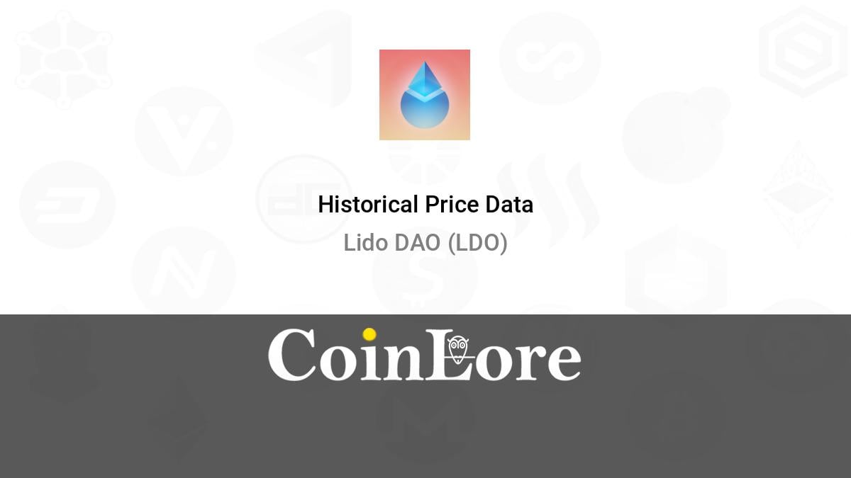 Lido DAO (LDO) Historical Prices | CoinLore