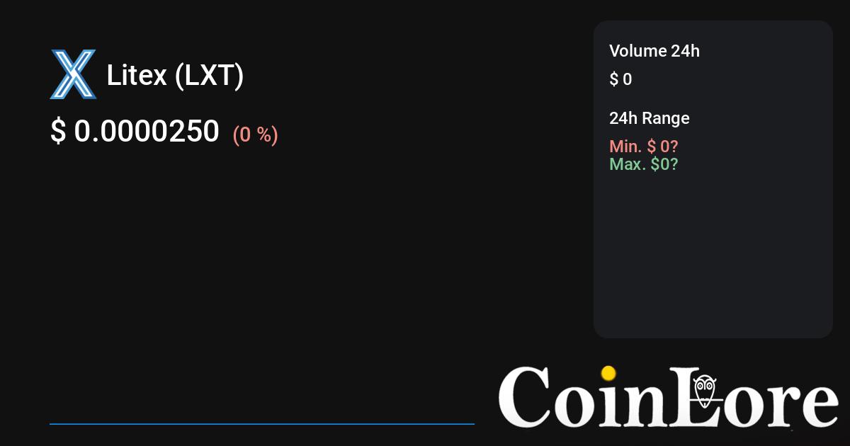 LITEX Price, Chart, Market Cap, LXT Coin Essentials | CoinLore