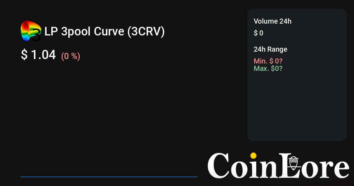 LP 3pool Curve 价格, 图表, 3CRV 完整货币资讯/指标 | CoinLore