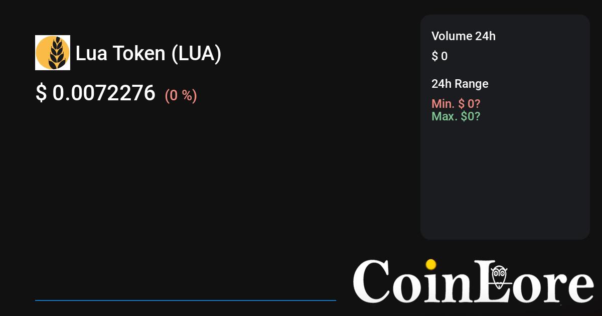 LuaSwap Price, Chart, Market Cap, LUA Coin Essentials | CoinLore