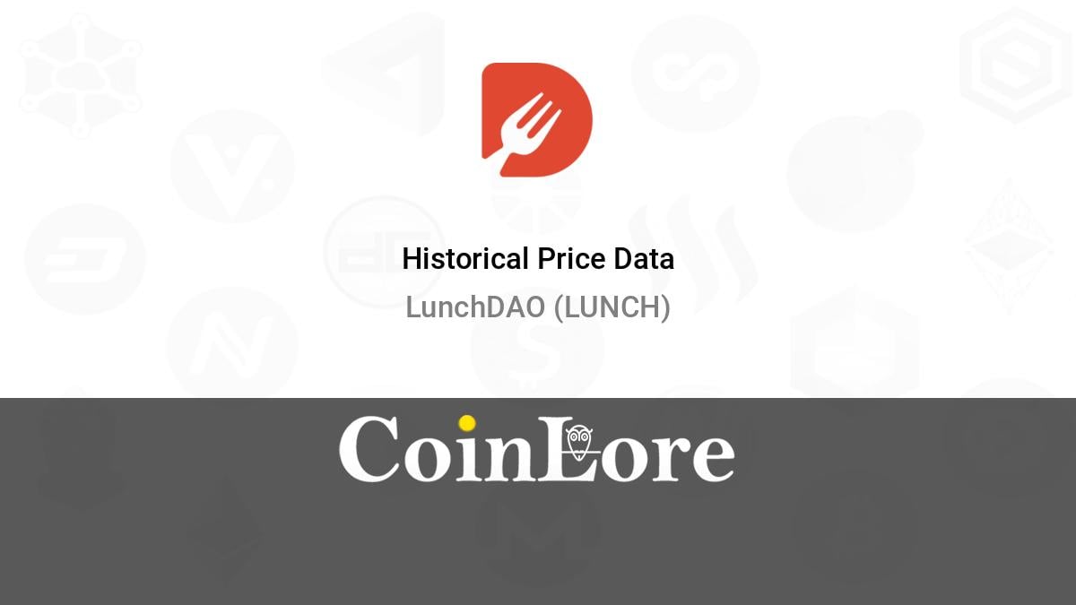 LunchDAO (LUNCH) Historical Prices | CoinLore