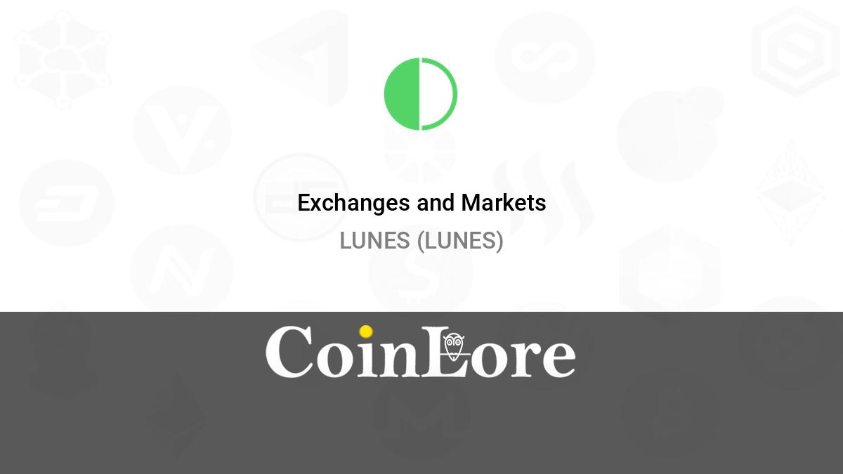 Lunes (LUNES) 거래소 | CoinLore