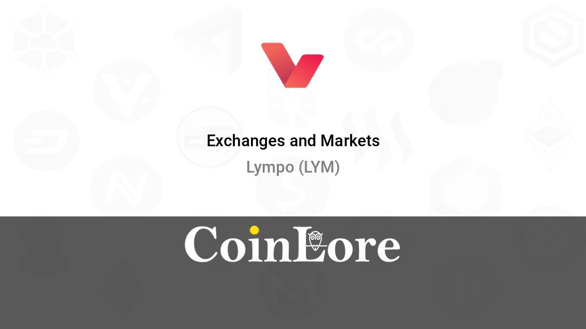 Lympo (LYM) Exchanges - Where to Buy,Sell,Trade | CoinLore