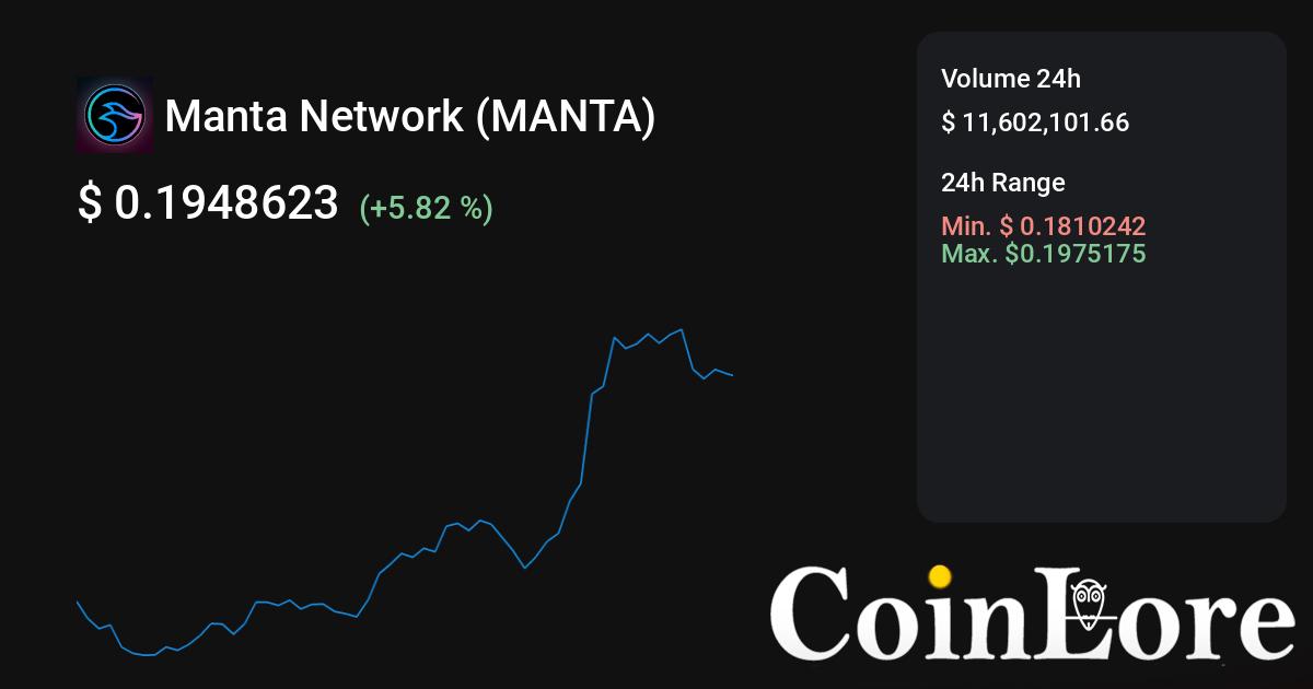 Manta Network Price, Chart, Market Cap, MANTA Coin Essentials | CoinLore