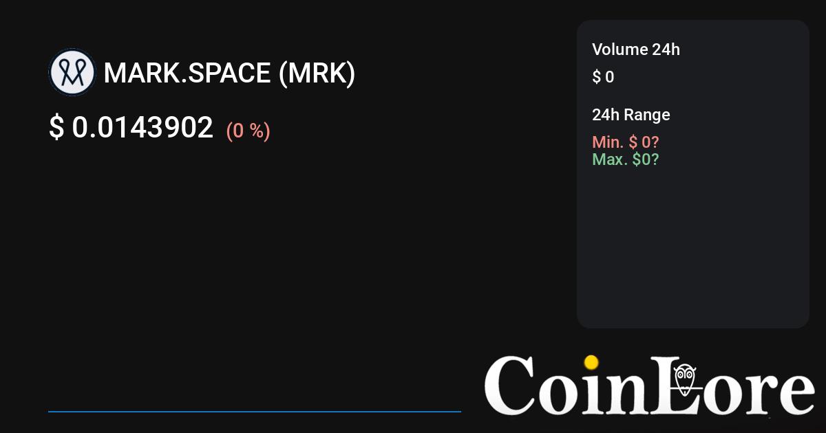 MARK.SPACE Price, Chart, Market Cap, MRK Coin Essentials | CoinLore