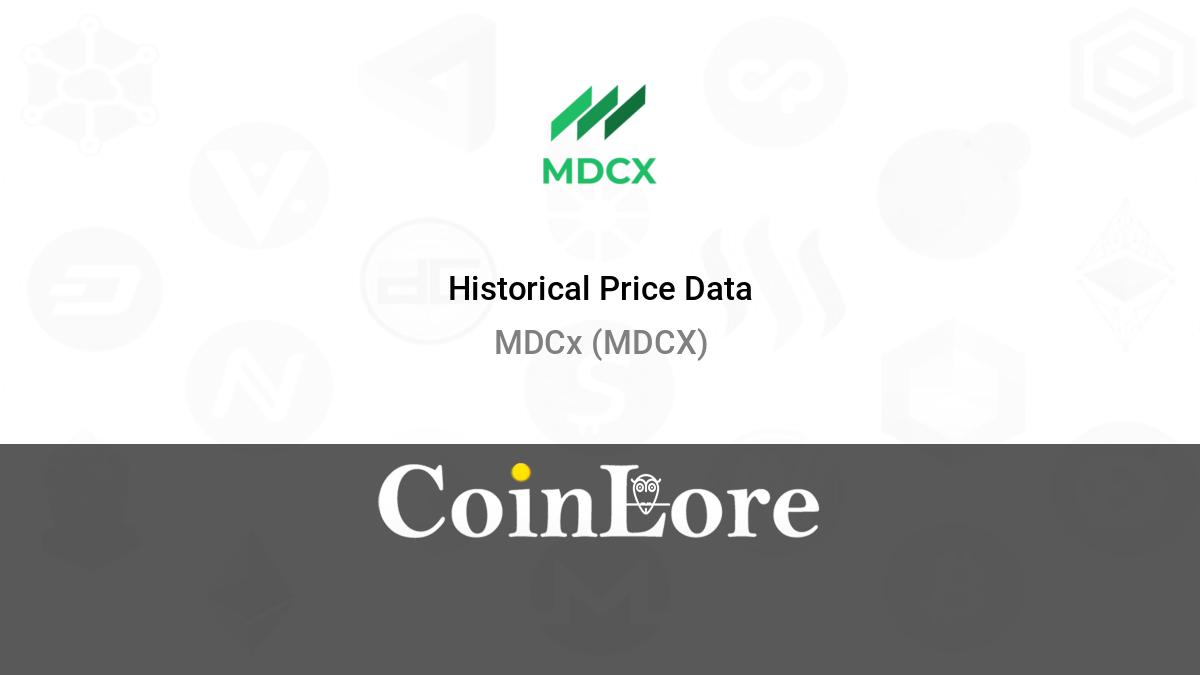 MDCx (MDCX) Historical Prices | CoinLore